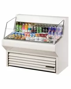 open freezer display