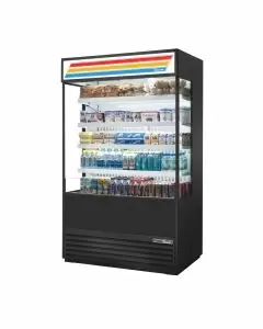 open freezer display