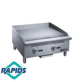 Dukers DCGM24 Gas Countertop Griddle | 2 Burner, 60,000 BTU, 24"