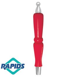 Krome Dispense C692 Red Plastic Mini Pub Style Tap Handle, Chrome Finish