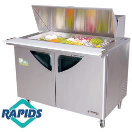 Turbo Air 2 Door Mega-Top Sandwich Unit, Holds 18 Pans