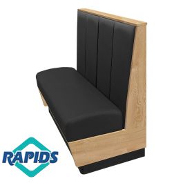 Oak Street Kirkwood Single Vinyl Booth with Standard Black Vinyl