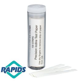 Iodine Test Strips for BTF Iodophor Sanitizer | 100 Strips