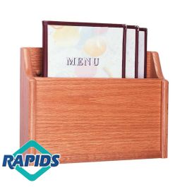 1 Pocket Wall Mount Wooden Menu Holder