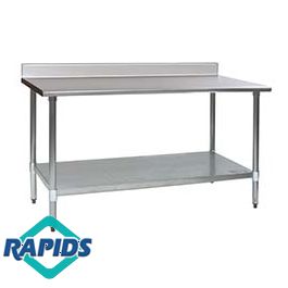 Eagle Worktable, 30x72, Deluxe, 4" Backsplash