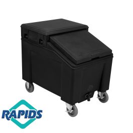 IRP Ice Caddy 100 | 84qt Black Mobile Ice Bin
