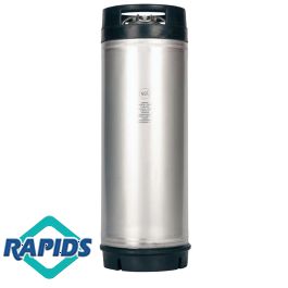 5-Gallon Stainless Ball Lock Keg with Dual Rubber Handle - AMCYL